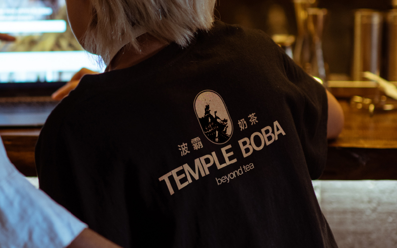 Temple Boba cafe branding - & the design